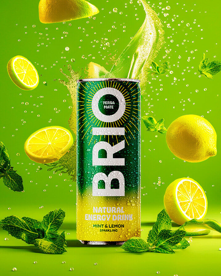 BRIO : Boisson Énergisante à la Menthe Marocaine & Citron Sicilien avec ...